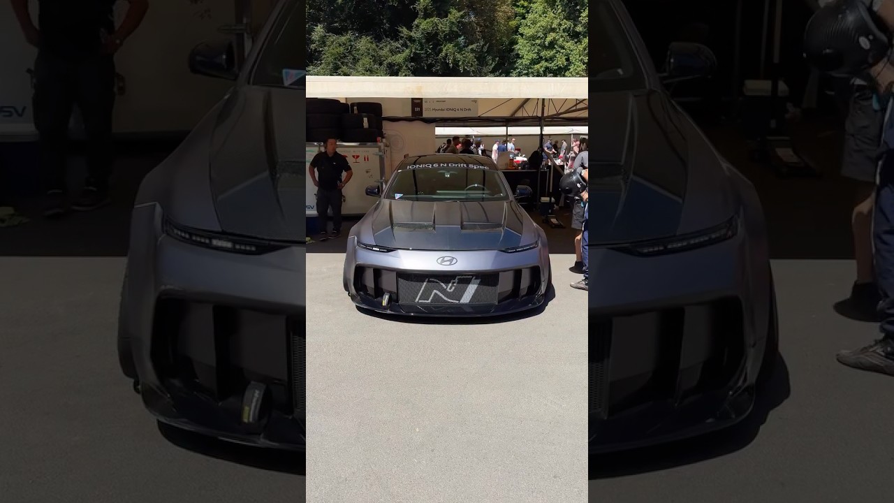 Mean looking IONIQ 6 N!😈 With the widebody kit on the Drift Spec, the IONIQ 6 N looks even more