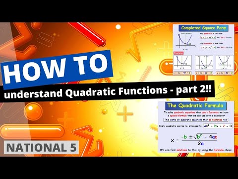 Quadratic Functions - Minimum Turning Point Review