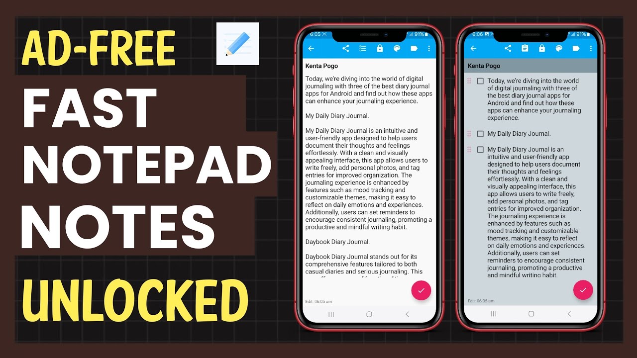 Best Free Fast Notepad Notes App for Android