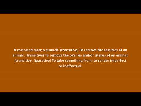 what is the meaning of castrate