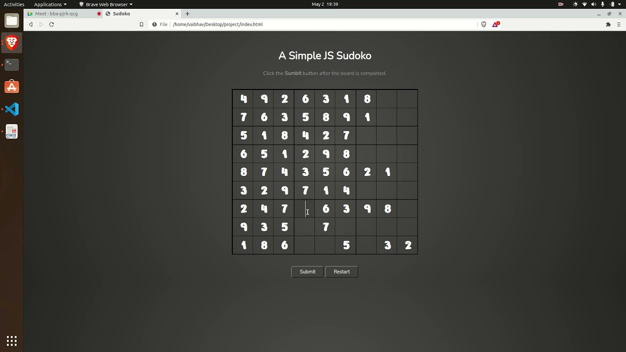 SuDoku || Code Driven || HTMl, CSS, JAVASCRIPT