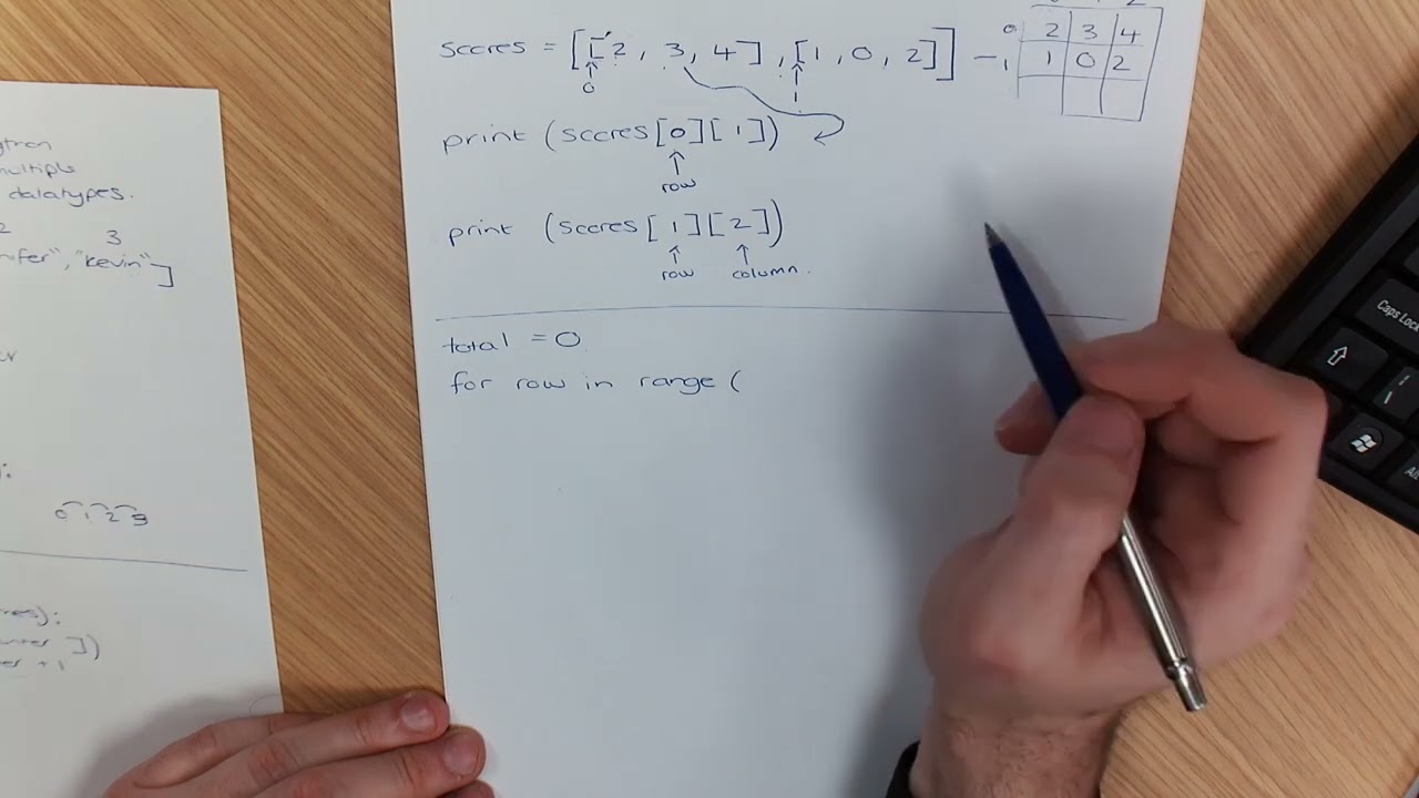 List / 2D Array - Python Explained (Multidimensional / 2D Array) - Iteration