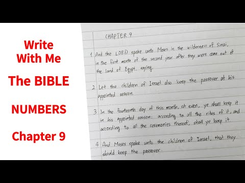 Write With Me - The Bible : Numbers Chapter 9 - KJV