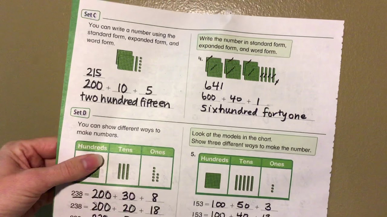 2nd grade math topic 9 reteaching
