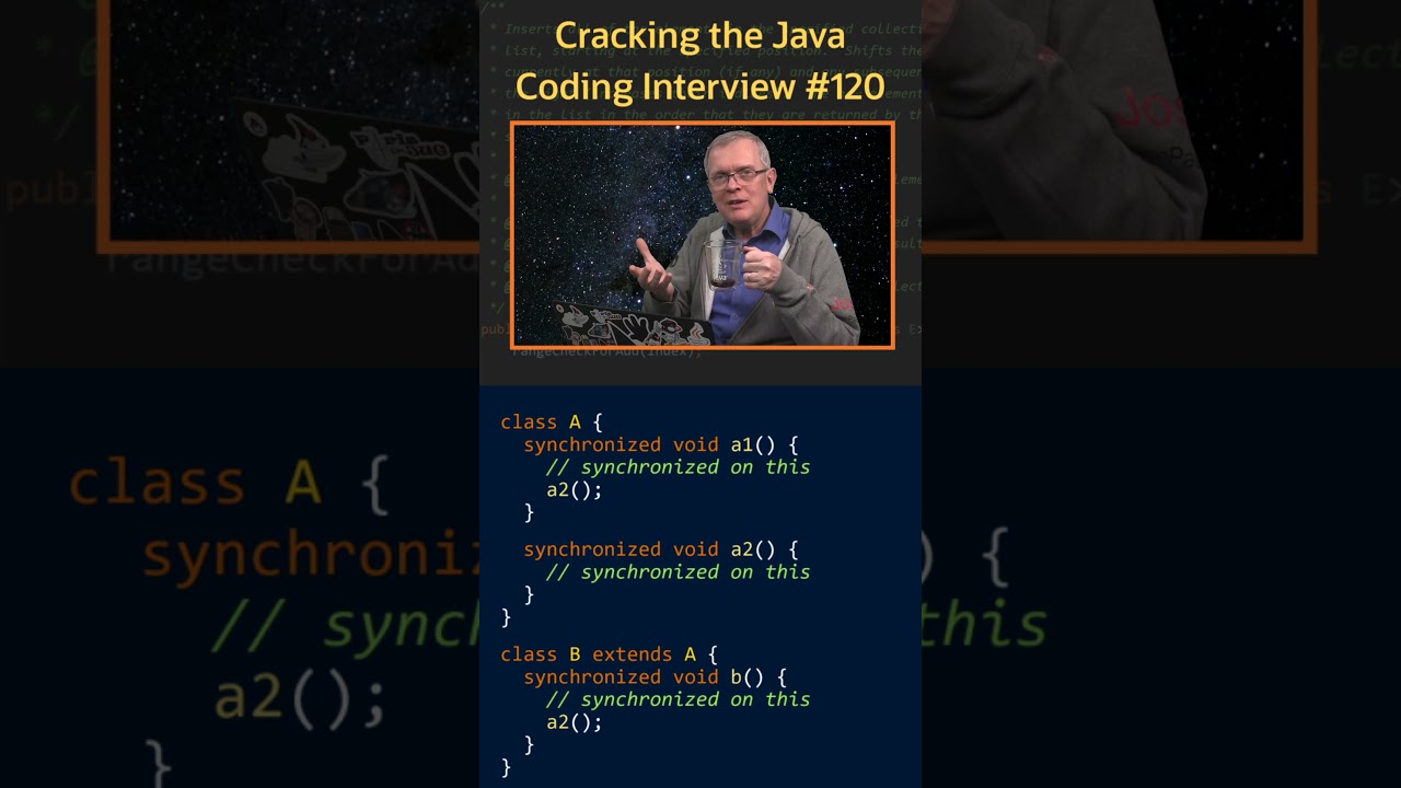 What does reentrant means for synchronization? - Cracking the Java Coding Interview  #java