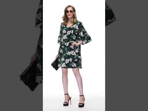 28 Palms Women's Tropical Hawaiian Print Dress