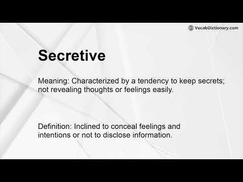 Secretive Meaning