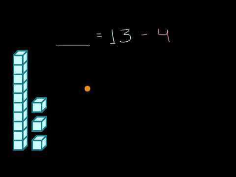 Subtract within 20 using place value blocks (video) | Khan Academy