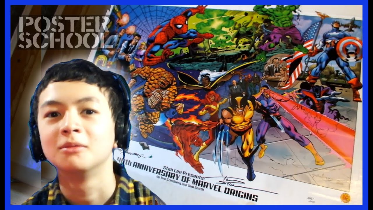 Marvel Super Hero LTD Edition Poster - Autographed - 2001