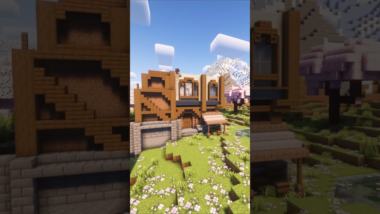 Cherry house  #minecraft #how2build #minecraftbuilding #minecrafbuilds #minecrafttutorial #buildtips