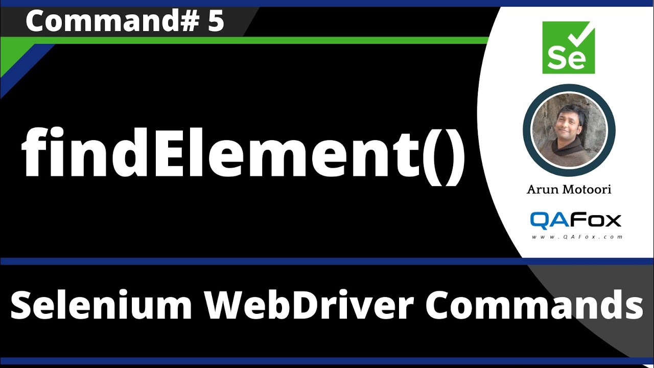 findElement() Command - Selenium WebDriver