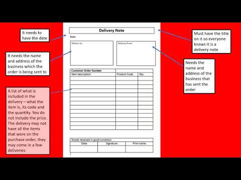 delivery note