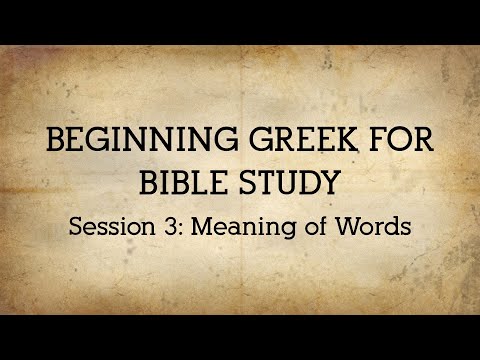 Beginner Greek - Lesson 3 Meaning Of Words