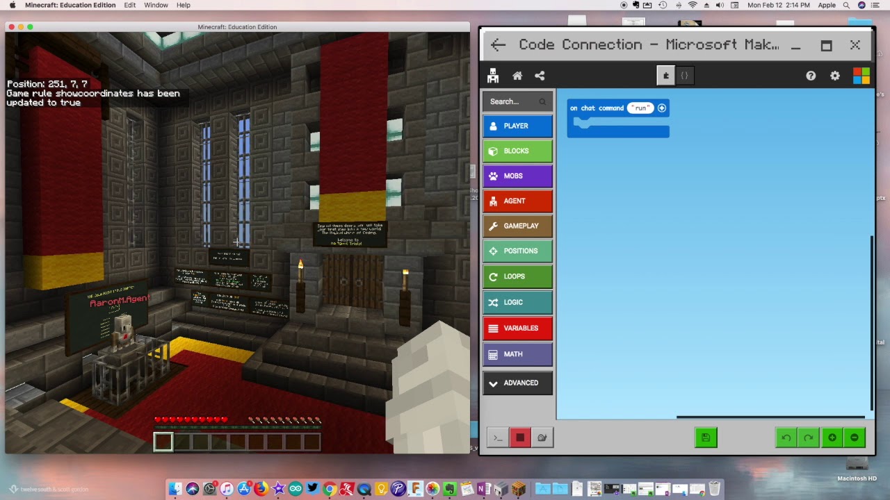 Minecraft Education: Getting Started with Code Connection