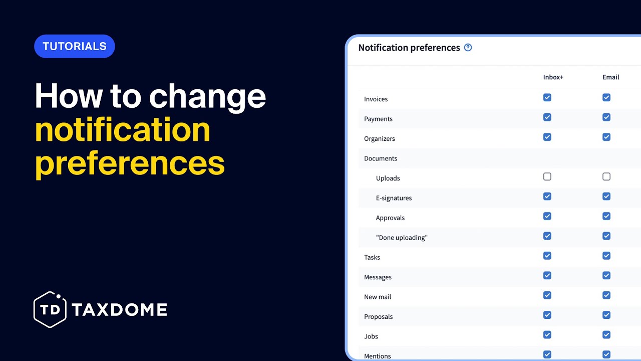 How to change notification preferences