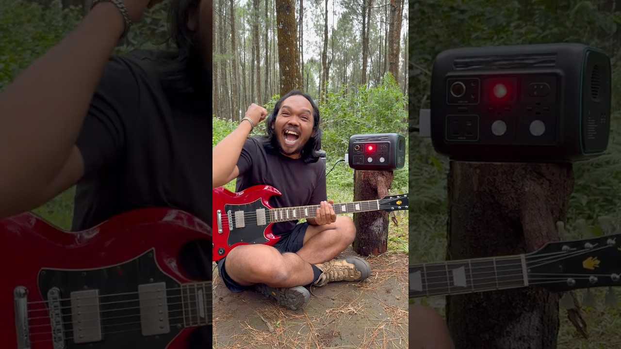 It’s IMPOSSIBLE for everyone to do this 🎸 #campping #outdoors