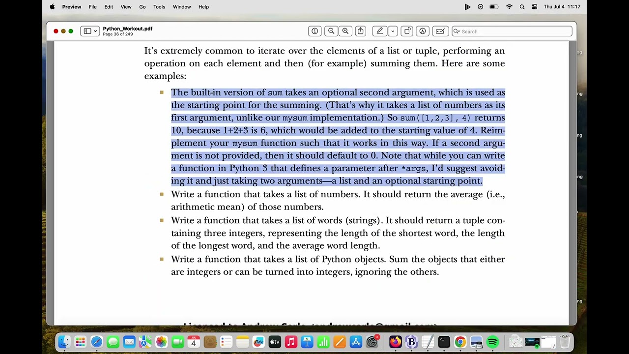 Python Workout 02 Number Sums