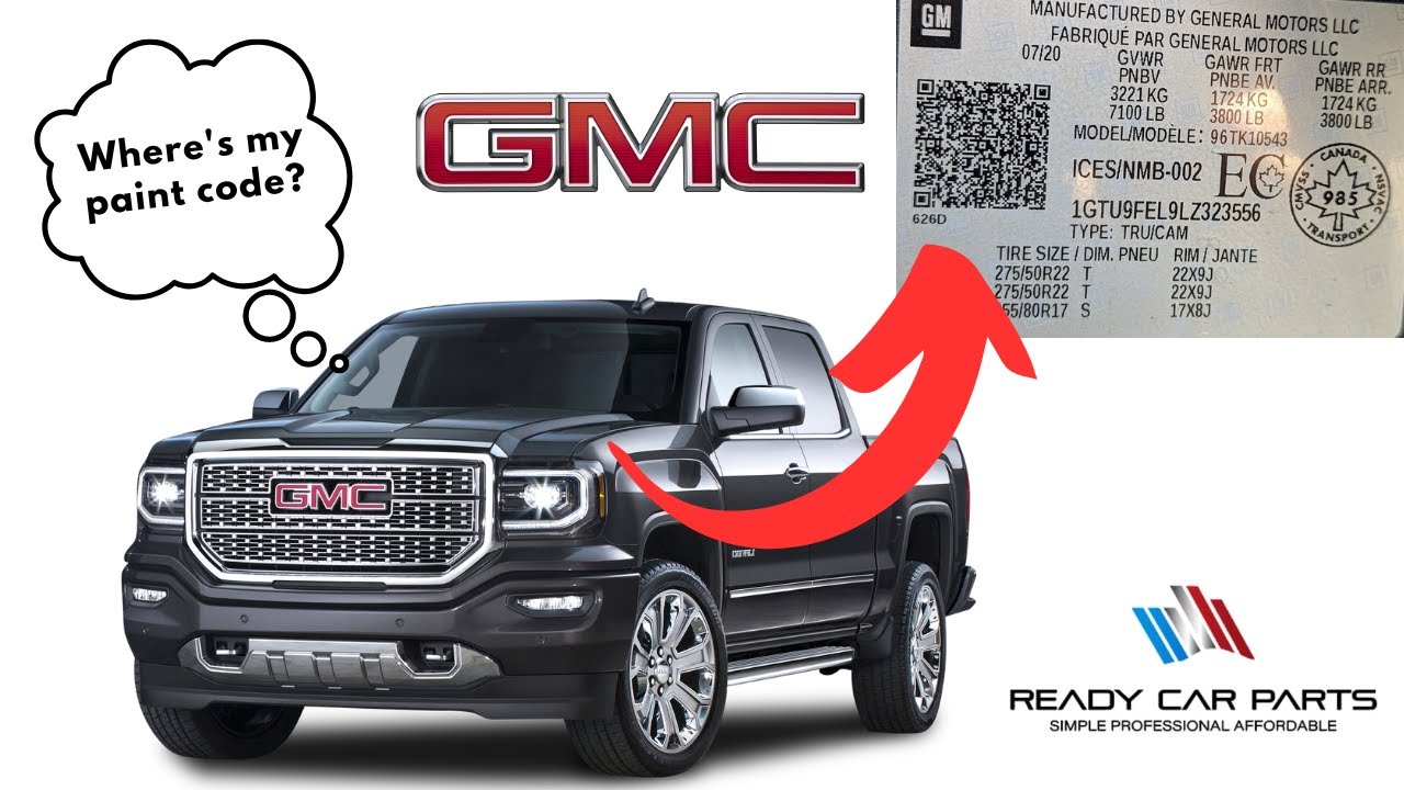 How To Find Your  GMC Paint Code - Fast!!!