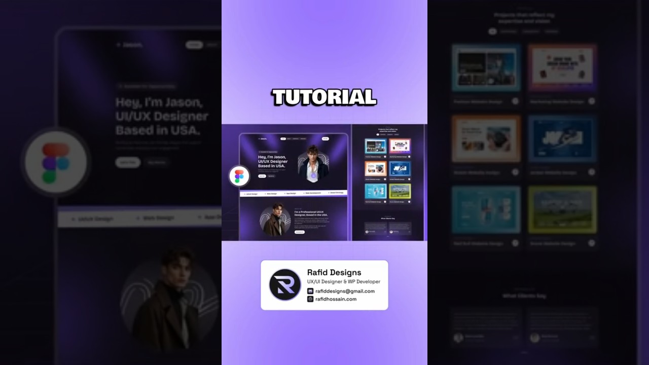 Portfolio Website Design in Figma | Figma Tutorial