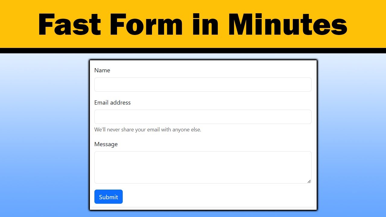 How to Create HTML Forms Fast with Bootstrap | HTML, CSS, & Bootstrap Tutorial