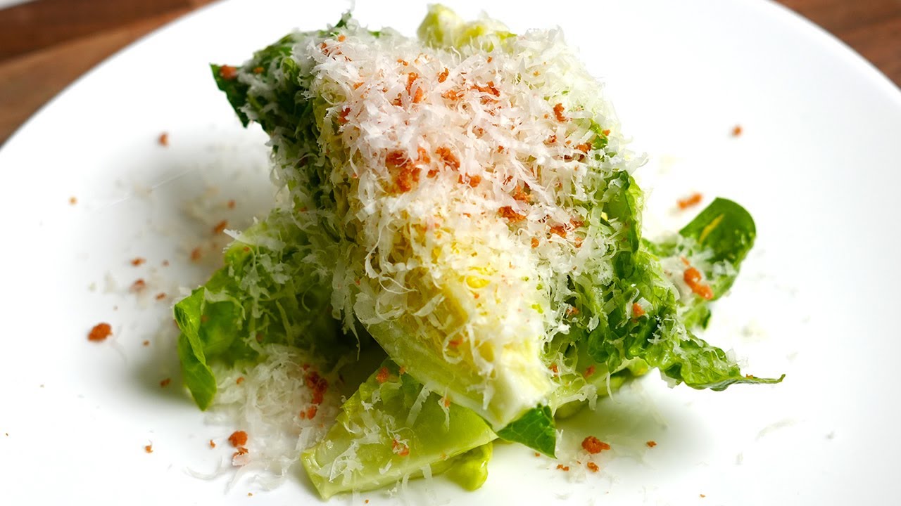 Crunchy Little Gem Salad with Parmesan & Bottarga