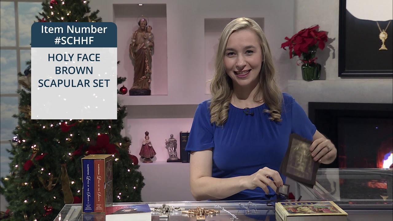 SCHHF_HOLY FACE BROWN SCAPULAR SET