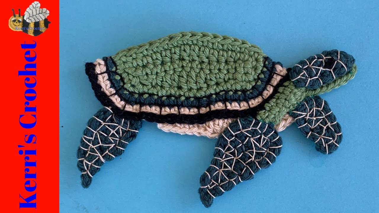Crochet Turtle Tutorial – Crochet Applique Tutorial