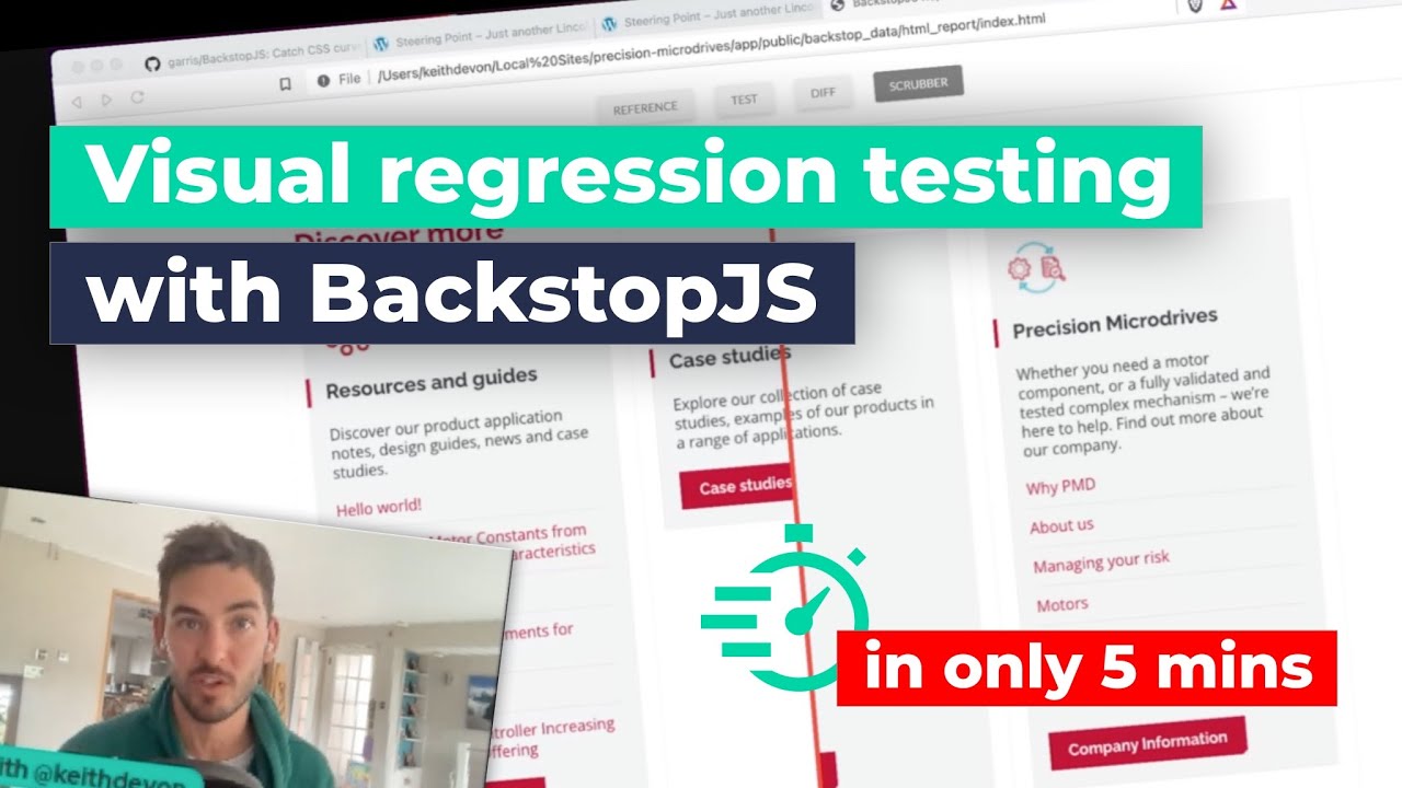 Visual regression testing with BackstopJS [in 5 mins!]