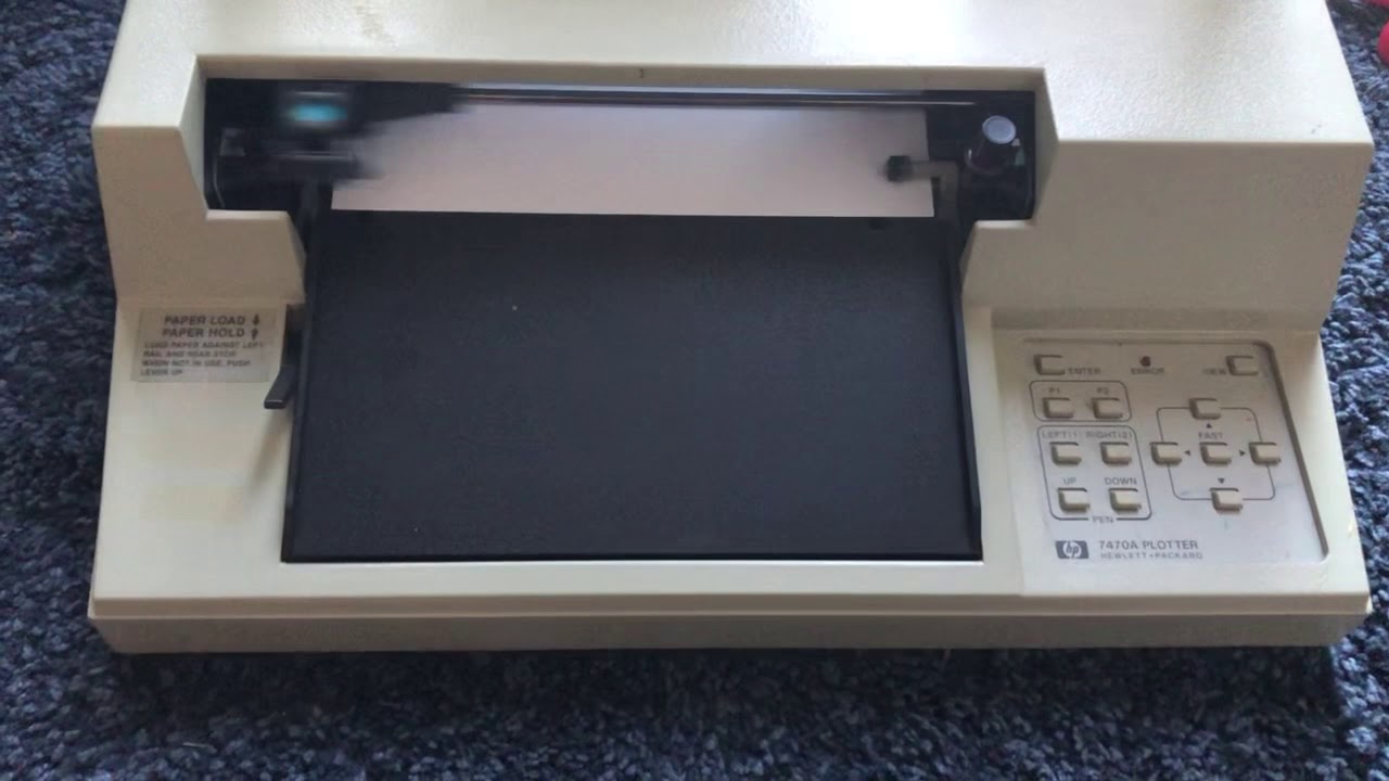 HP 7470A plotter self test