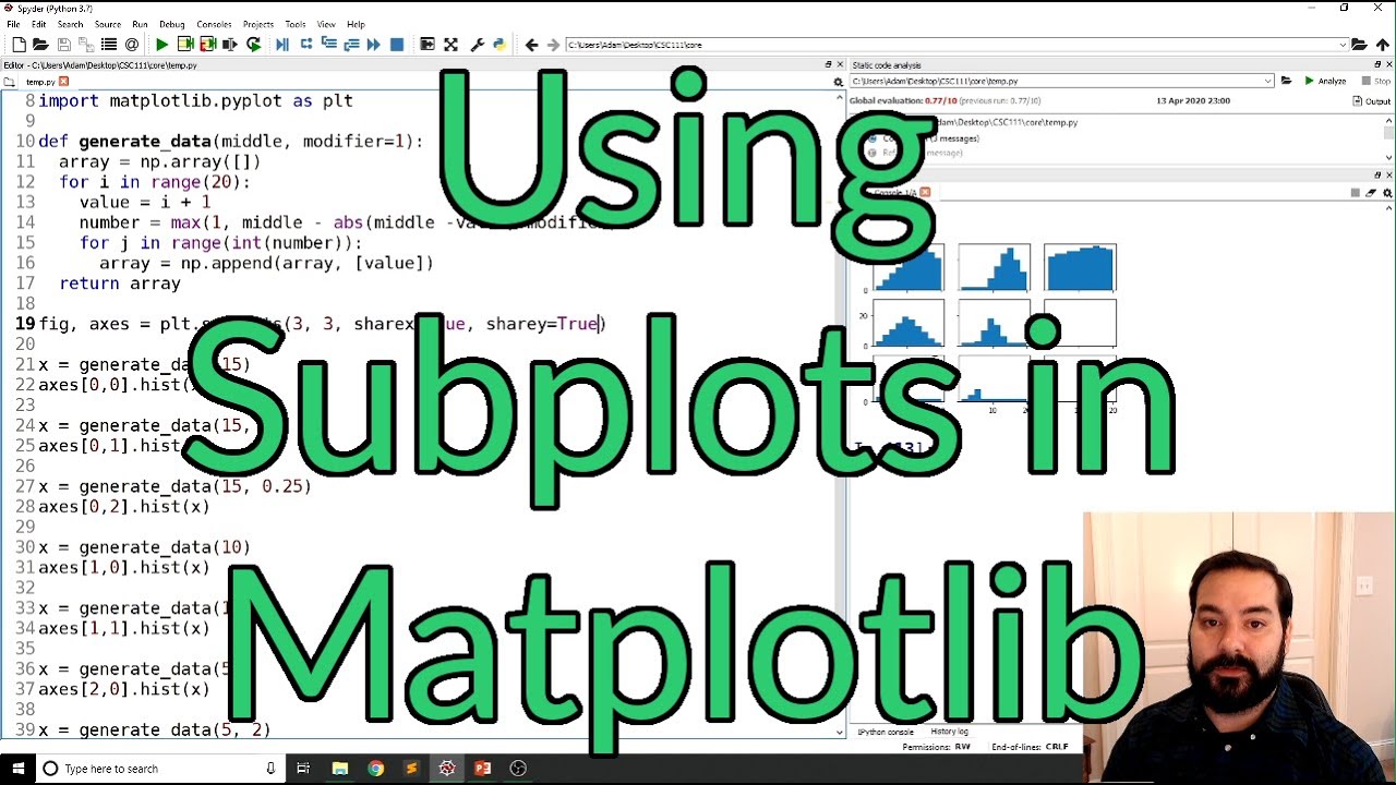 Working with Matplotlib Subplots