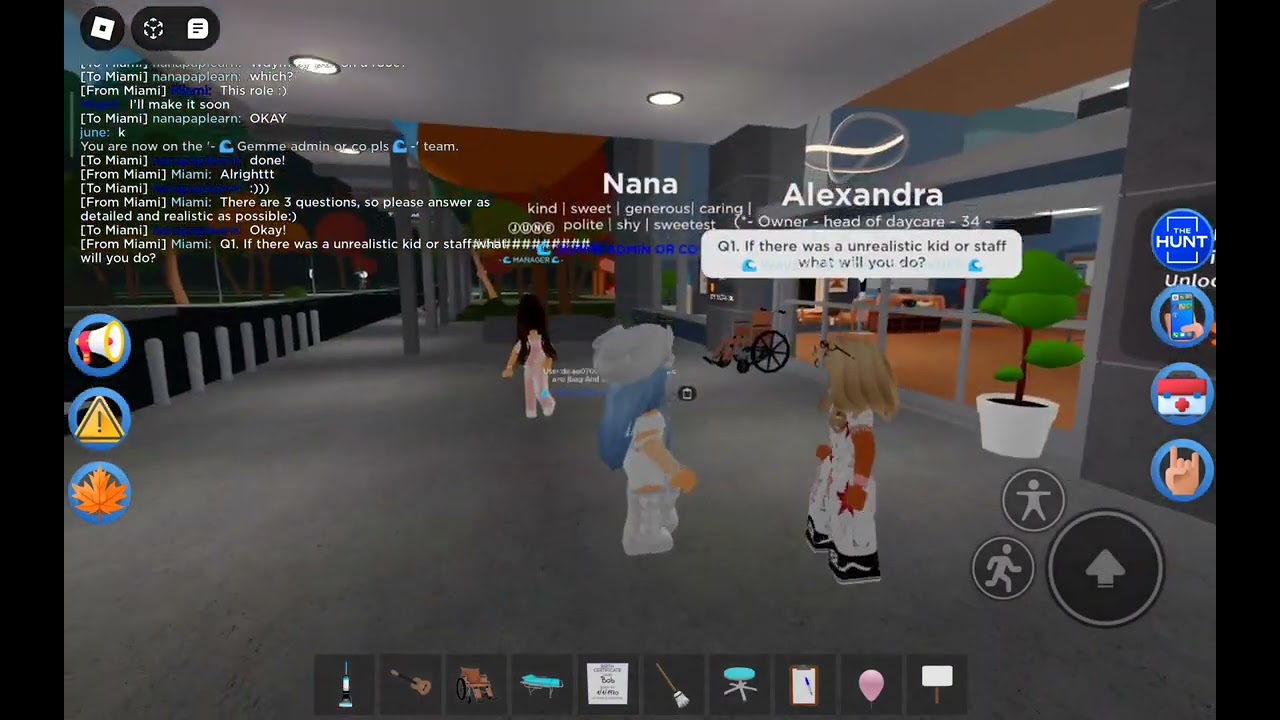 teaching how to be co or admin | maple hospital | roblox | nanapaplearn