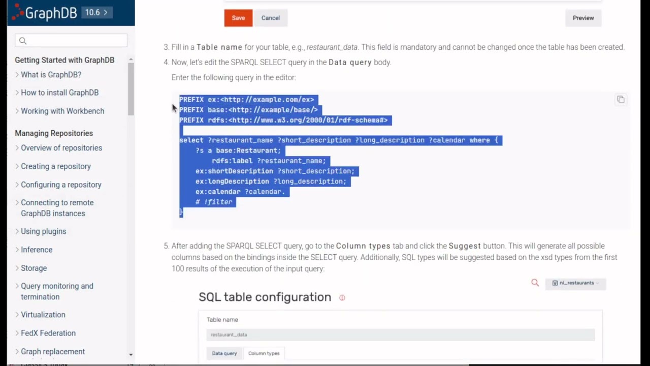 GraphDB SQL Views feature