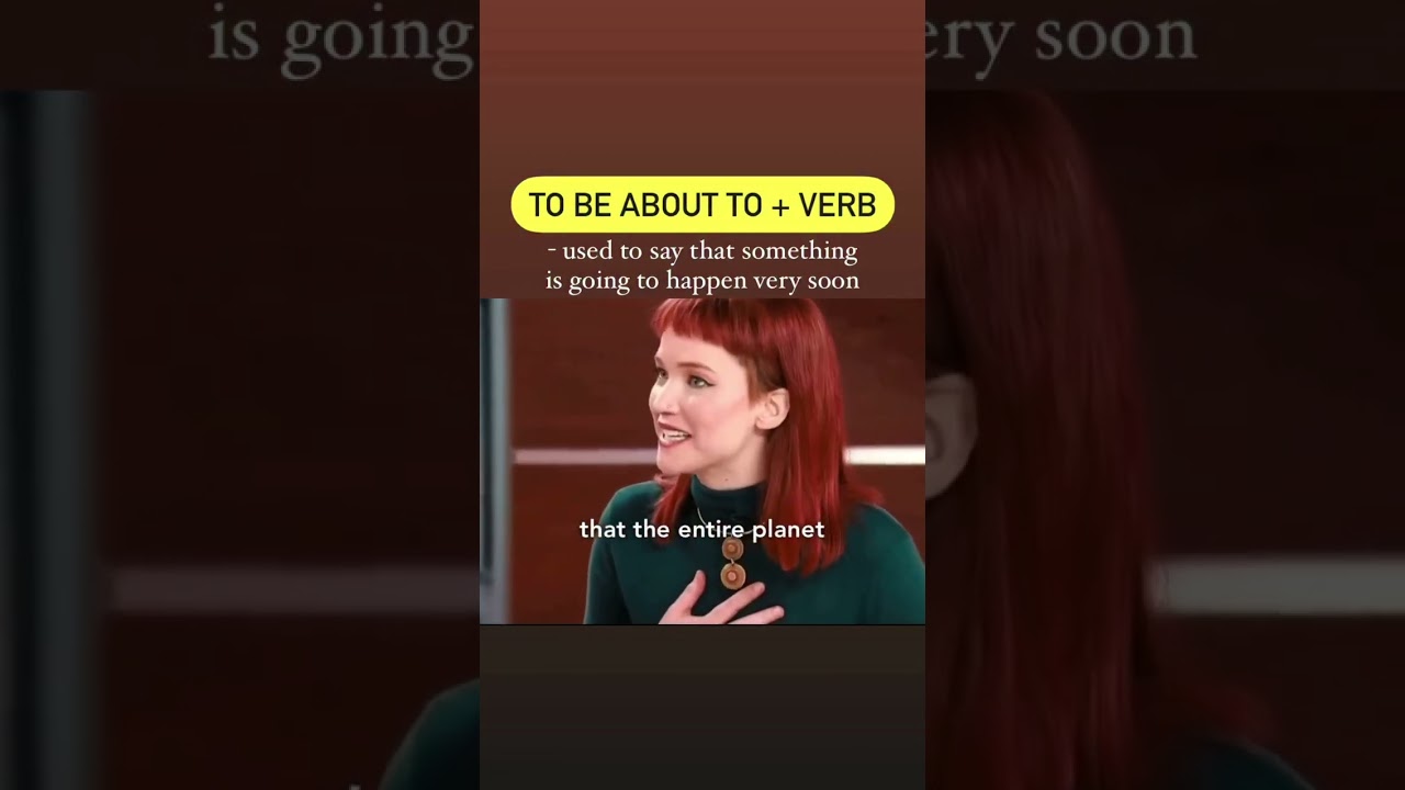 to BE ABOUT TO + verb  used to say that something is going to happen very soon #english