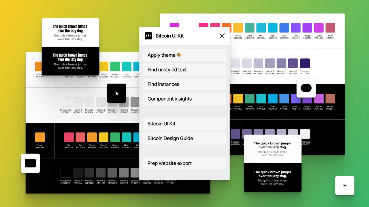 Bitcoin UI Kit plugin walkthrough