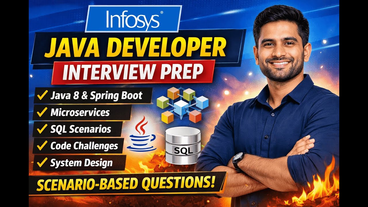 🔔 Infosys Java Developer Interview | 2–7 Years Experience | Java 8 | Spring Boot | Microservices