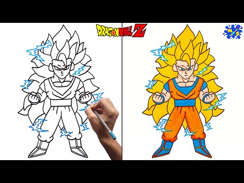 Goku Ssj 3 Drawing || How to draw Goku Super Saiyan 3 Full Body Step by Step