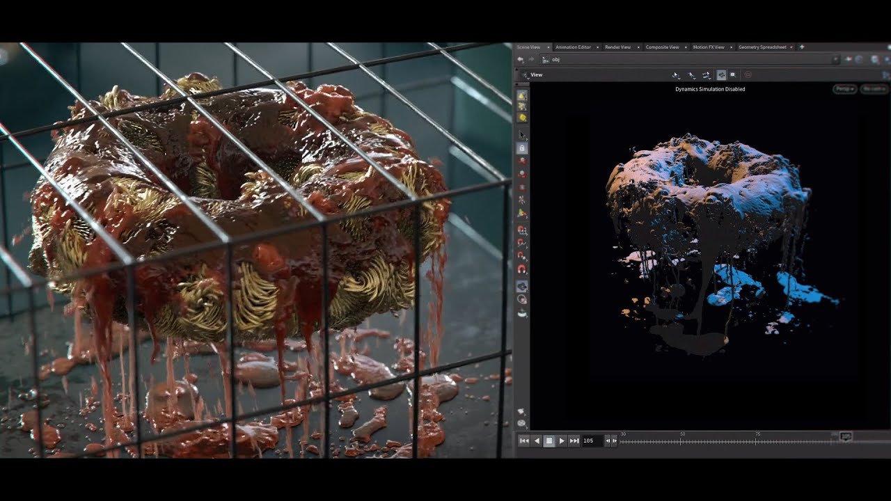 Houdini Fluid MotionFX 'Breakdown'