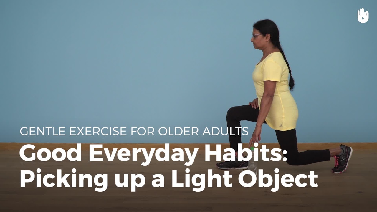 Picking up a Light Object - Gentle Exercise for Older Adults | Sikana