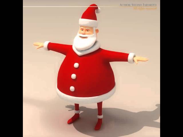 Cartoon Santa Claus 3D Model - FlatPyramid