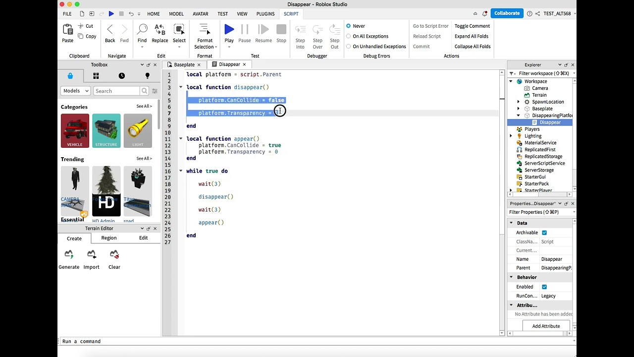 CALLING FUNCTIONS AND WAIT ITS WALKTHROUGH PART 9 2023 ROBLOX STUDIO LUA SCRIPTING TUTORIAL[WORKING]