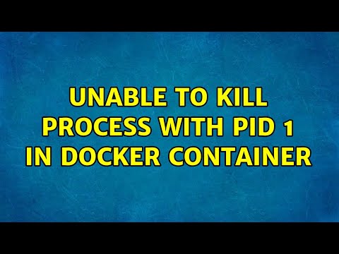 Unable to kill process with PID 1 in docker container