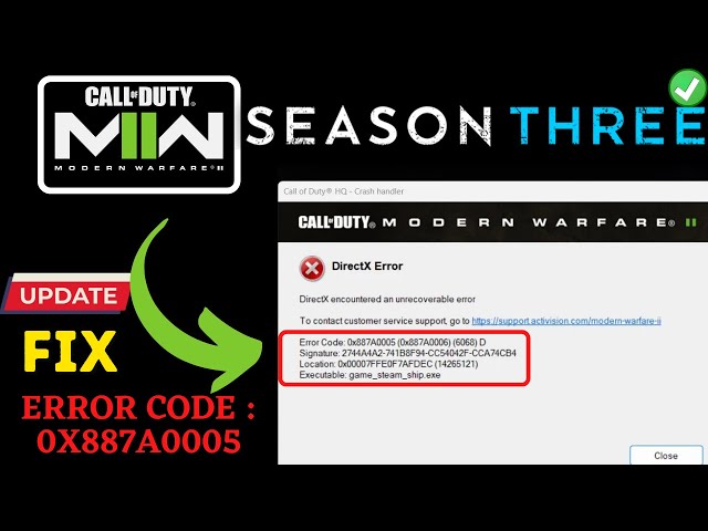 How to fix Modern Warfare 2 error code 0x887a0005 in Season 3 Reloaded