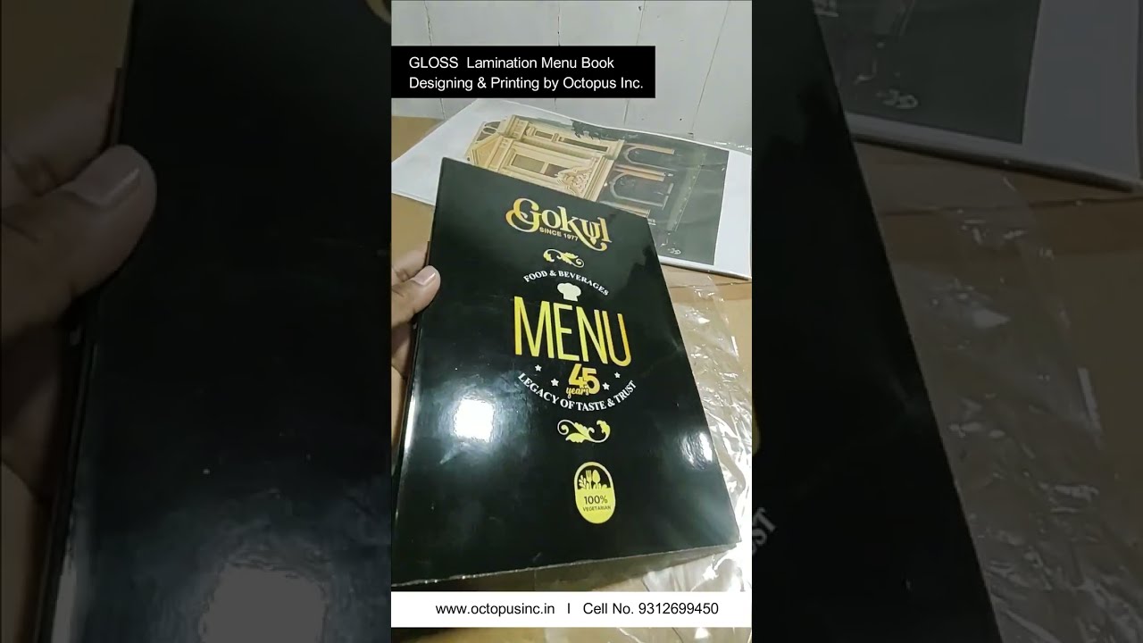 Get a Glossy Makeover for Your Restaurant Menus with Octopus Inc's Creative Gloss Menu Book Printing
