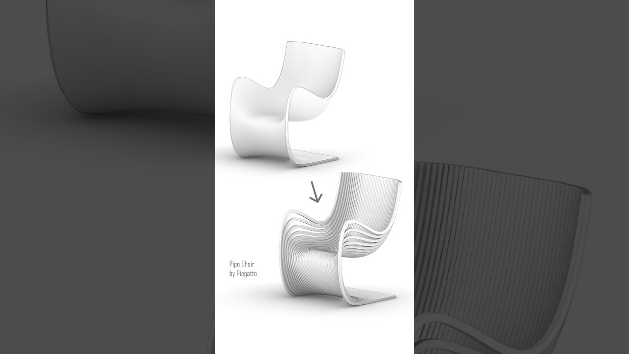 Rhino Tutorial | Pipo Chair by Piegatto - #rhino3d #rhinoceros3d #furnituredesign
