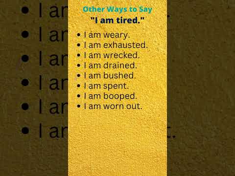 Other Ways to Say "I am tired." | Learn More English Words and Expressions | #shorts