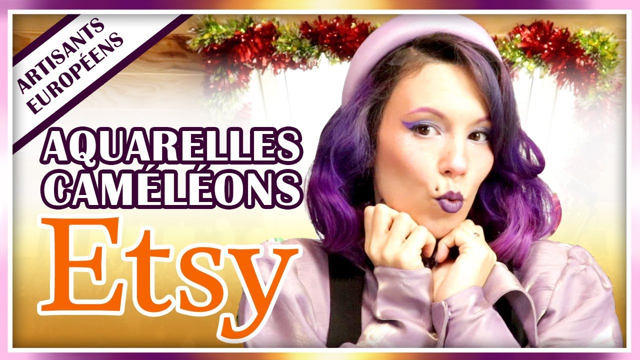⭐ HAUL ETSY 🎨 Aquarelles caméléons, paillettés, multichrome I Unboxing Swatchs, Tests, Illustrations