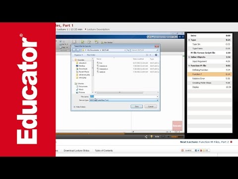 "Function M Files" | MATLAB with Educator.com