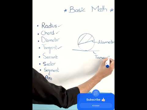 Radius | diameter | chord | tangent | sector | Arc | basic math #maths #circle #mathstricks #shorta