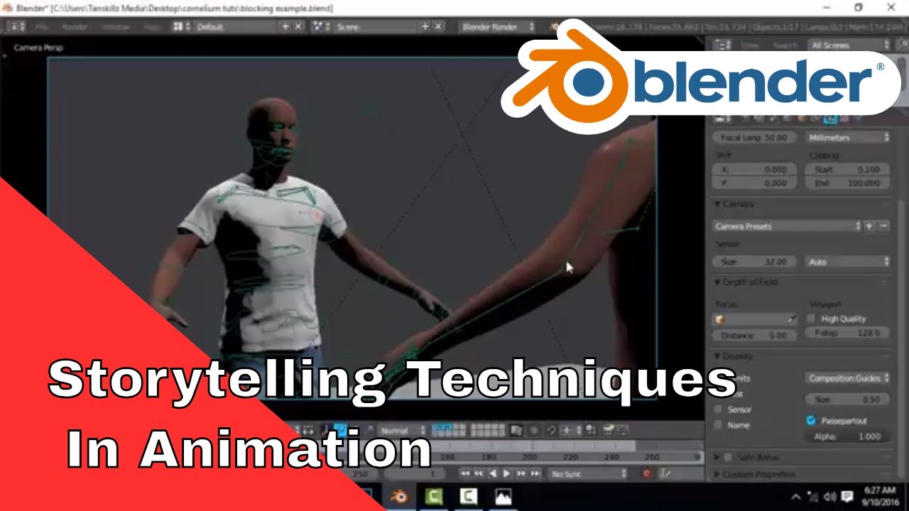 blocking tutorial 1 - learn Blender cinematics animation tutorial