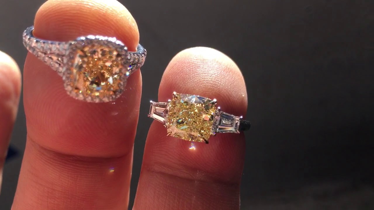 Comparing two canary diamond rings